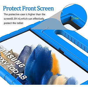 BMOUO Kids Case for Samsung Galaxy Tab A8 10.5 inch 2022, Galaxy Tab A8 Case for Kids, Shockproof Convertible Handle Stand Kids Case for Samsung Galaxy Tab A8 10.5” 2022 (SM-X200/X205/X207), Rose