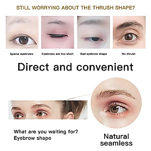 DAGEDA Brown 40 Pairs 4 PC 4D Eyebrow Transfers Stickers, Long Lasting Natural Waterproof Bionic Eyebrow Water Transfer Tattoo Eyebrow Sticker For Woman Man Makeup Tool（#ZX-008）