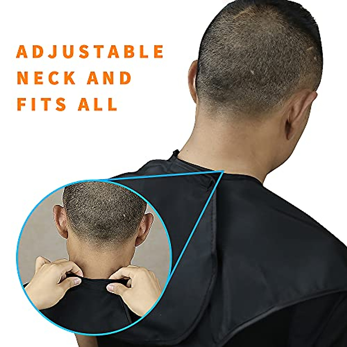 PUIKSXER Beard Apron Waterproof and Non-Stick Beard Shaving Catcher Apron With Adjustable Neck, The Great Gift for Father,Husband-Black