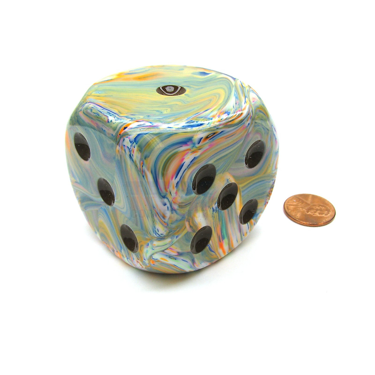 Chessex Festive Vibrant D6 with Brown Pips 50MM