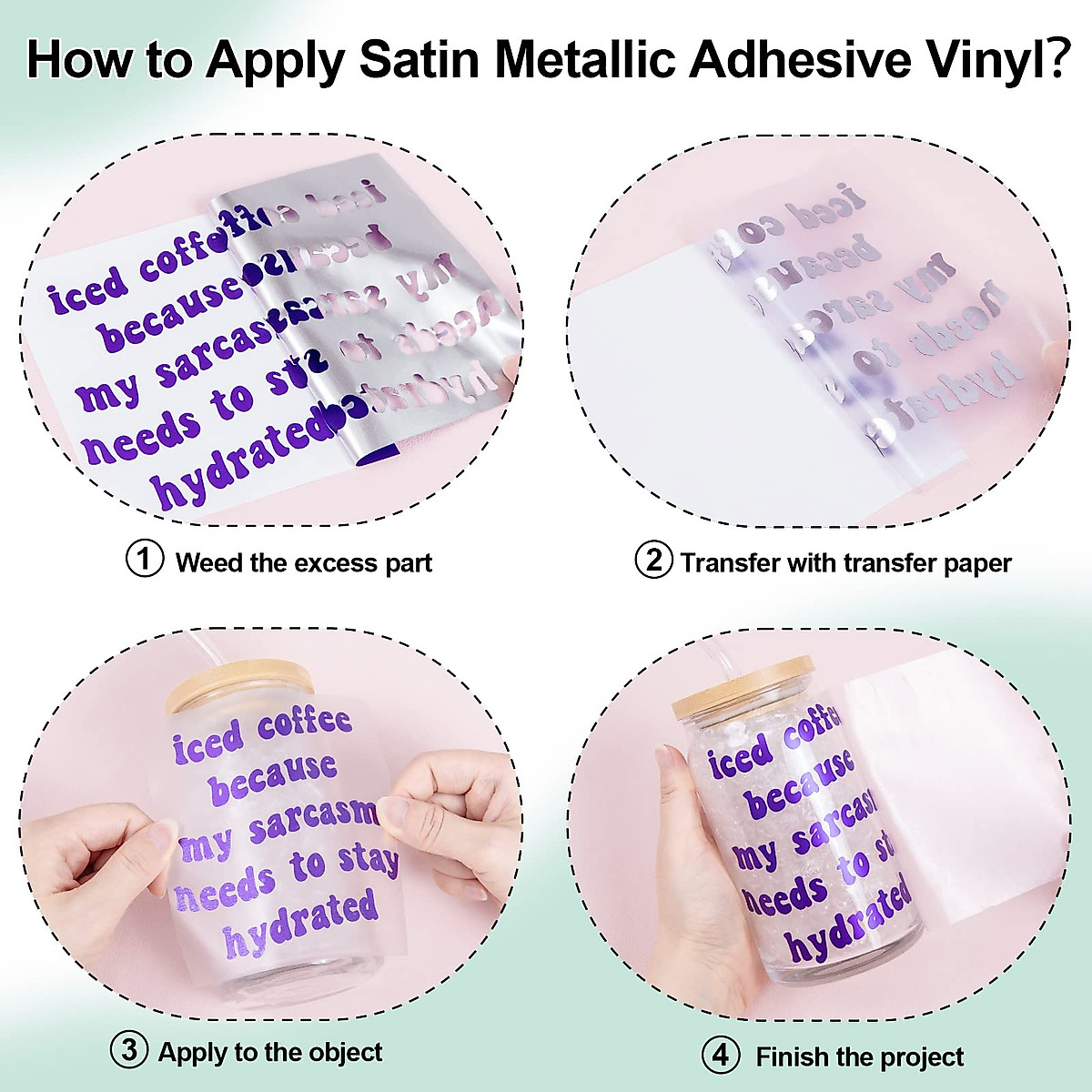 VINYL FROG Matte Metallic Adhesive Vinyl, 12" x6ft Purple Metallic Craft Permanent Vinyl Roll - Metallic Satin Adhesive Vinyl for Home Decor, Mug, Car and Other Stickers