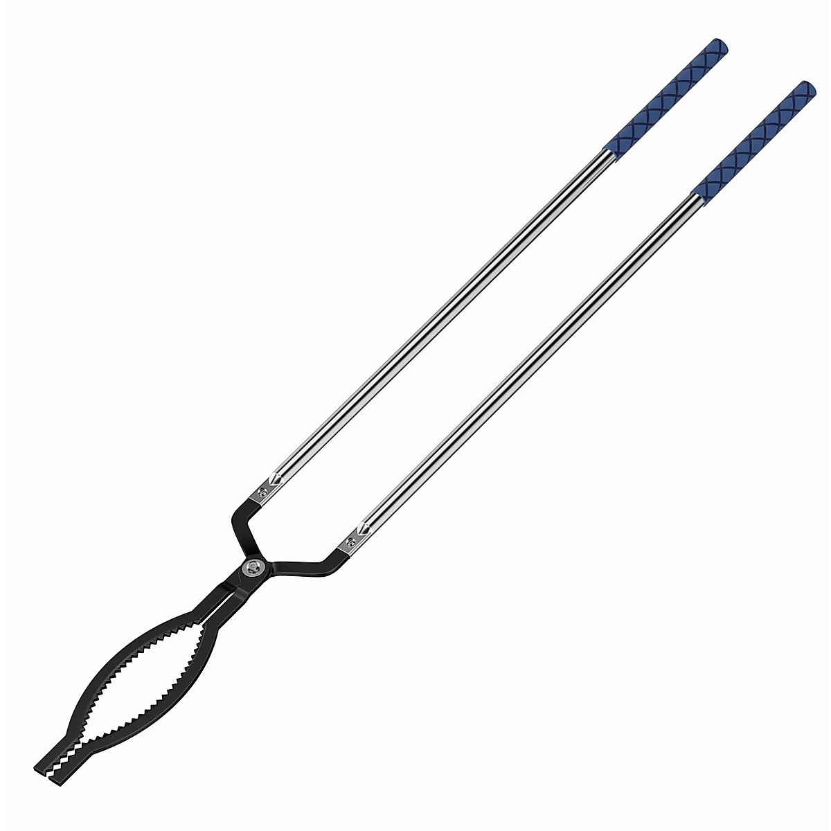 RAOMEIDE 41" Fireplace Tongs Log Grabber Heavy Duty Fire Tongs for Fire Pit Firepit Tongs for Outside Pits Campfire Firewood Tongs Log Grabber (Black)