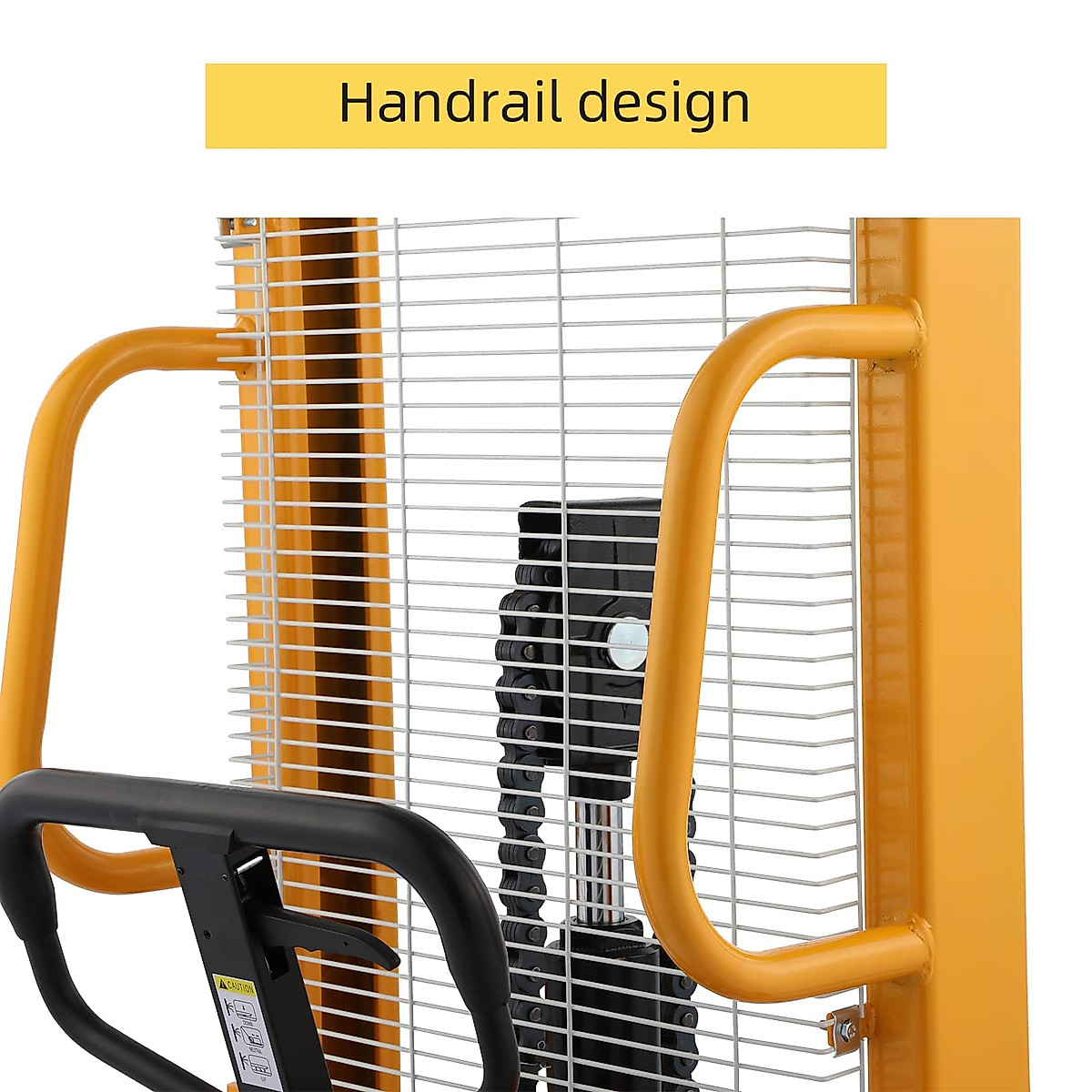APOLLOLIFT Manual Stacker, 2200 lbs Capacity 63 Inch Lift Height Fixed Leg Stacker, with Adjustable Forks Fixed Legs Only Suitable for Open Bottom Pallet