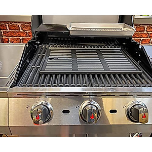 BBQ Future 17" Grill Grates for Charbroil 2-Burner Tru-Infrared Gas Grills 463644220 463642316 463632320 463632520, Cast Iron Cooking Grid Replacement Part G369-0030-W2 for Charbroil Grill Parts