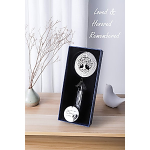 LEAVORES Sympathy Memorial Wind Chimes with Tree of Life Wind Spinner for Loss of Loved One - Ideal Bereavement/ Condolence/ Sorry for Your Loss Gifts