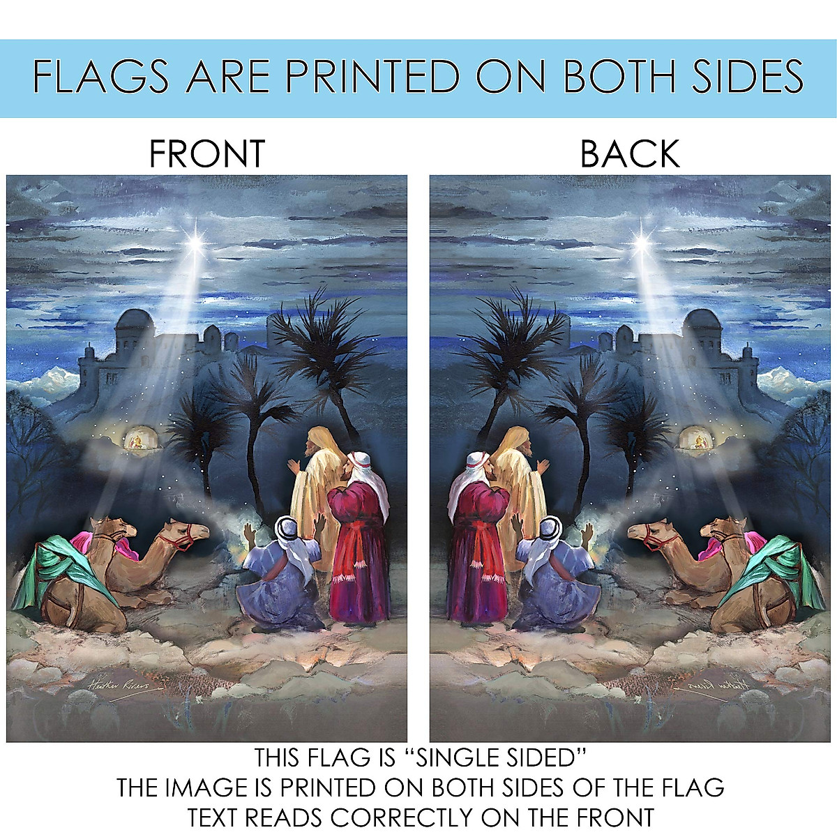 Toland Home Garden 109723 Star Of Bethlehem Christmas Flag 28x40 Inch Double Sided Christmas Garden Flag for Outdoor House Winter Flag Yard Decoration