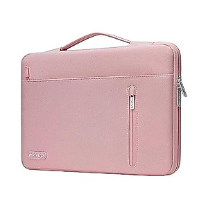 MOSISO 360 Protective Laptop Sleeve Compatible with MacBook Air/Pro, 13-13.3 inch Notebook, Compatible with MacBook Pro 14 2023-2021 A2779 M2 A2442 M1, Horizontal Bag with Belt&Right Pocket, Pink