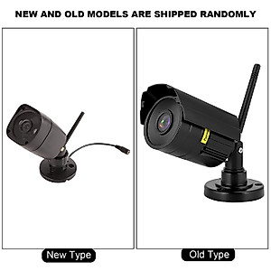 Outdoor Security Camera, Home Security Surveillance Camera, Night Vision, Motion Detection and Remote View with 4CH Surveillance Monitor System Display and TF Card (US Plug)