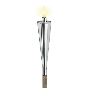 blomus 65007 Torch with Beechwood Stake, Cone Style