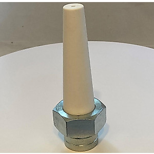 Large Type 1 Ceramic Sandblaster Nozzle with Female Threads: C1 (1/8" ID) Nozzle Tip, Steel Holder with Female Thread Connection- Longer-Lasting Professional Abrasive Blasting Nozzle Tip Replacement