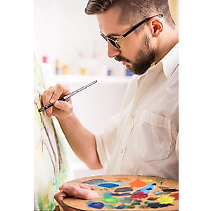 DUGATO 24pcs Paint Brush Set, Expert Series, 23 Different Shapes + Mixing Knife with Organizing Case, Enhanced Synthetic Painting Brushes Set for Acrylic, Watercolor, Oil, Gouache