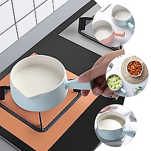 Hemoton Noodle Pot Enamelware Saucepan Butter Melter Stew Pot Small Soup Pot Butter Warmer Pot Stirrer Miniature Saucepan Baby Food Jar Cooking Pot Multifunction Ceramics Coffee Child