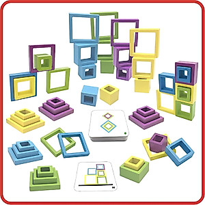 ROO GAMES You’ve Been Framed! - Fast-Paced Stacking and Building Game - For Ages 8+ - Match the Pattern, Slap the Card, Win!