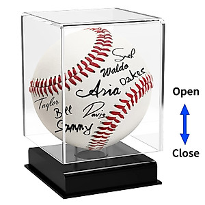 Acrylic Baseball Case for Display - UV Protected Baseball Display Cube, Autographed Baseball Clear Display Case, Baseball Display Case for Memorabilia Baseball (1)