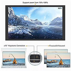 DROOS WiFi Mini Projector Native 720P Smartphone Projector 1080P Video 3D Home Theater Portable Projector (Color : Multiscreen Ver(projectors)