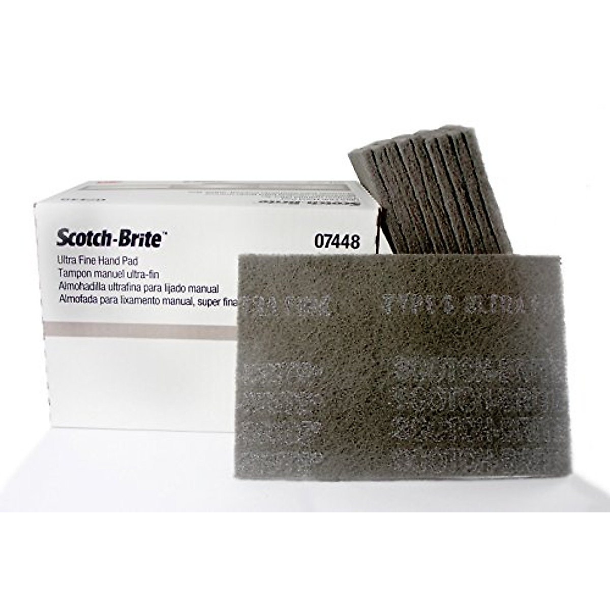 3M 7448/07448 (1/2 Box - 10 pads) Scotch Brite Ultra Fine Hand Sanding Scuffing