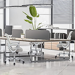 Office Chair, Mid Back Desk Chair1 Ergonomic Mesh Computer Gaming with Larger Seat, Executive Height Adjustable Swivel Task with Lumbar Support Armrest for Women Adults