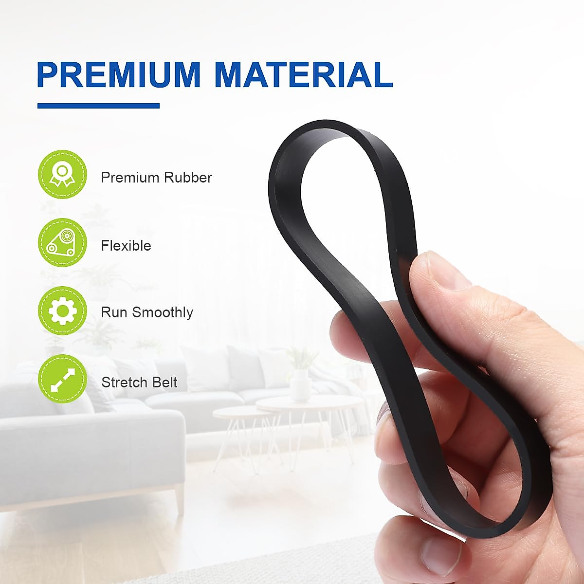 LANMU Replacement Belts Compatible with Bissell Models 2252, 2254, 22543, 2256, 2258, 2259, 2260, 2316, 2739, 1793, 1309 Powerlifter/CleanView Swivel Rewind Pet Vacuum (2-Pack)