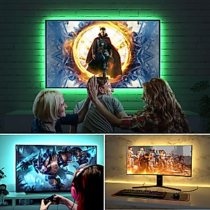 Smart LED Lights for TV - 6.56FT TV LED Backlights Work with Alexa and Google Assistant, App and Voice Control Strip Lights for 32-65 inch TVs, Computer, Bedroom, 16 Million RGB DIY Colors