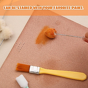 100 PCS Wool Daubers, Leather Dye Brush, Leather Dauber with 10 PCS Cleaning Swab Sticks for Leather Dying, Leather Making DIY Crafts Projects