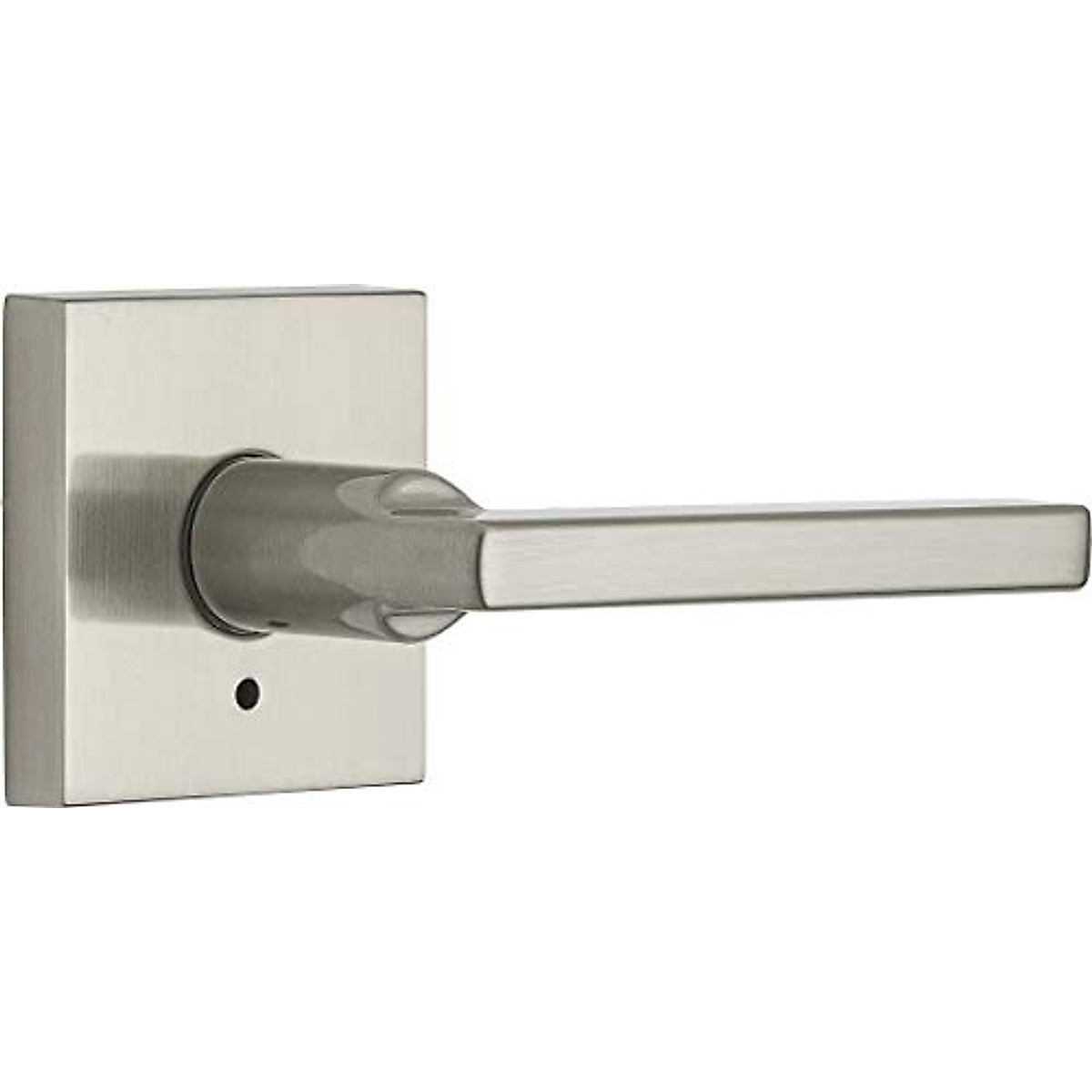 Weiser (by Kwikset) Halifax Lever, Square Rose, Privacy Function, Satin Nickel (US15)