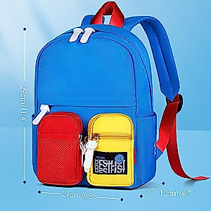 AOTOW Toddler Backpack for Preschool Boys Girls - Small Kids Bookbag Kindergarten Cute Daycare Back Pack Personalized Bagpack Child School Bags for little Kid 3-5 Years Old