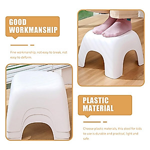 ibasenice Plastic Low Square Stool - 1pc Square Low Stool Sofa Stool Small Coffee Table Stool Bed Side Step Stool Foot Rest Stools Toilet Stool Squat for Seniors Adult and Kid