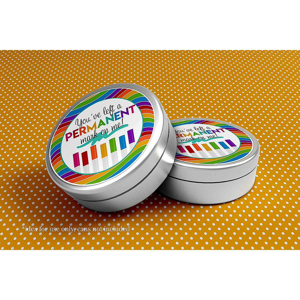 Left A Permanent Mark Art Themed Teacher Appreciation Thank You Sticker Labels, 40 2" Party Circle Stickers by AmandaCreation, Great for Envelope Seals & Gift Bags