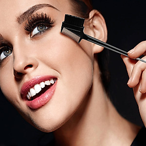 6 Pieces Hair Edge Brush with Rat Tail Comb Double Sided Control Hair Comb Hair Edge Brush Comb for Women Girls Beauty Natural Styling Hair Edge Eyebrow Brushes