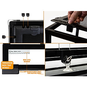 Carolina Custom Cages, BDH 18Lx18Wx42H Bio Deep Hybrid Terrarium; Easy Assembly