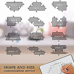 Viaplser Bay Window Seat Cushion Angled Trapezoid Shape Custom Indoor Outdoor Kitchen Bench Patio Furniture Long Sofa Chair Non-Slip Seating Pads Replacement