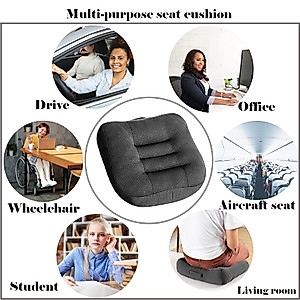 Car Booster Seat Cushion, Heightening Height Boost Mat, Breathable Mesh Portable Car Seat Pad Angle Lift Seat Cushions for Car, Office,Home, Grey 15.7x15.7x4.7inch
