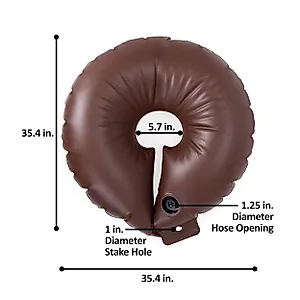 SteadyDrip 15 Gallon Tree Watering Ring, Water Saving & Slow Drip Tree Watering Bag with 4 Drippers and a Seal, Automatic Adjustable Dripper for Indoor and Outdoor Trees, Plants, Shrubs, and More