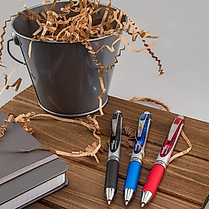 Pentel Energel 0.7 MM RTX Retractable Deluxe Liquid Gel Pen, Bulk Pack Of 10 Black Ink Metal , Medium Line, Metal Tip Premium Pens Great for Office, School & Home for Women & Men BL77BP10A