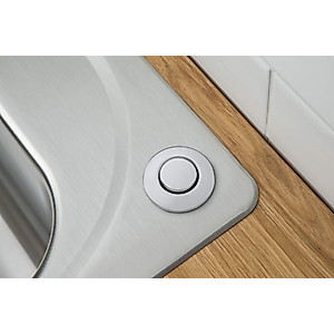 Moen Polished Nickel Garbage Disposal Air Switch Coordinating Decorative Button, Decorative Button Only, Housing Required, AS-4201-NL