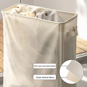 Tneukoom Dirty Clothes Cute Laundry Basket,Dorm Laundry Basket,Laundry Basket with Wheels and Handle,Large Folding Laundry Basket Organizer for Bedroom,Laundry Room Purple