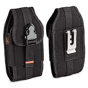 Agoz Scanner Case for Honeywell Dolphin CT40 CT50 CT50h CT60, CN51 CN75 CN75e CN3 Handheld Barcode Scanner Touch Mobile Computer, Rugged Holster Pouch Metal Clip, Belt Loops, Card Slot, Front Buckle