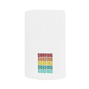 Surfing Summer Beach Vacation Colorful Kitchen Towels and Dishcloths 16×24 Inch,Surfing Hand Towel Dish Towel Tea Towel for Coastal Beach House Kitchen Decor,Gifts for Sports Lovers,Surfer Gifts