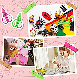 18 Pcs Mini Scissors Thread Tiny Scissors Colorful Travel Scissors Sewing Small Scissors 2.56 x 1.65 Inch Embroidery Craft Scissors with Cover, 3 Colors