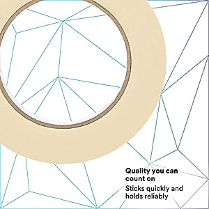 3M Masking Tape 2307, Tan Color, General Purpose, Rubber Adhesive, Crepe-Paper Backing, 24 mm x 55 m, 5.2 mil, 1 Roll