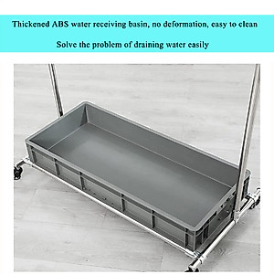 Mop Storage Racks Broom and Mop Rack Can Be Moved,Movable Floor Standing Mop Broom Holder Cleaning Tool Cart,Cleaning Tool Cart,Wet Mop Drain Rack Garden Tool Hanger Shelf with Wheels, Hanging Bro