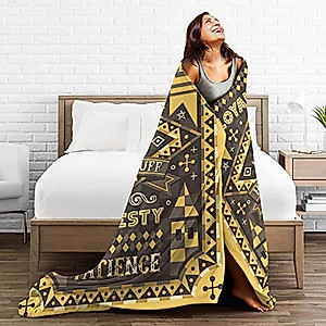 FOWHY Huffle-Puff Blanket Micro Fleece Throw Blanket Soft Cozy Blankets for Bed Couch Living Room 40 X 50 Inch