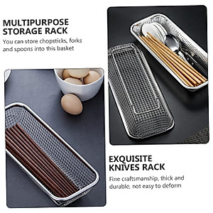 COLLBATH 1 Pc Cabinet Chopstick Rest Chopsticks Drainage Tank Stainless Steel