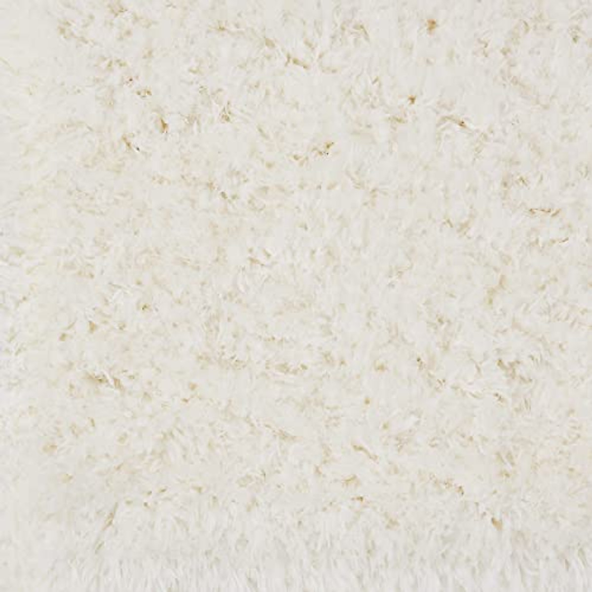 Nourison Ultra Plush Shag Solid Ivory 8'2" x 10' Area -Rug, Easy -Cleaning, Non Shedding, Bed Room, Living Room, Dining Room, Kitchen (8x10)