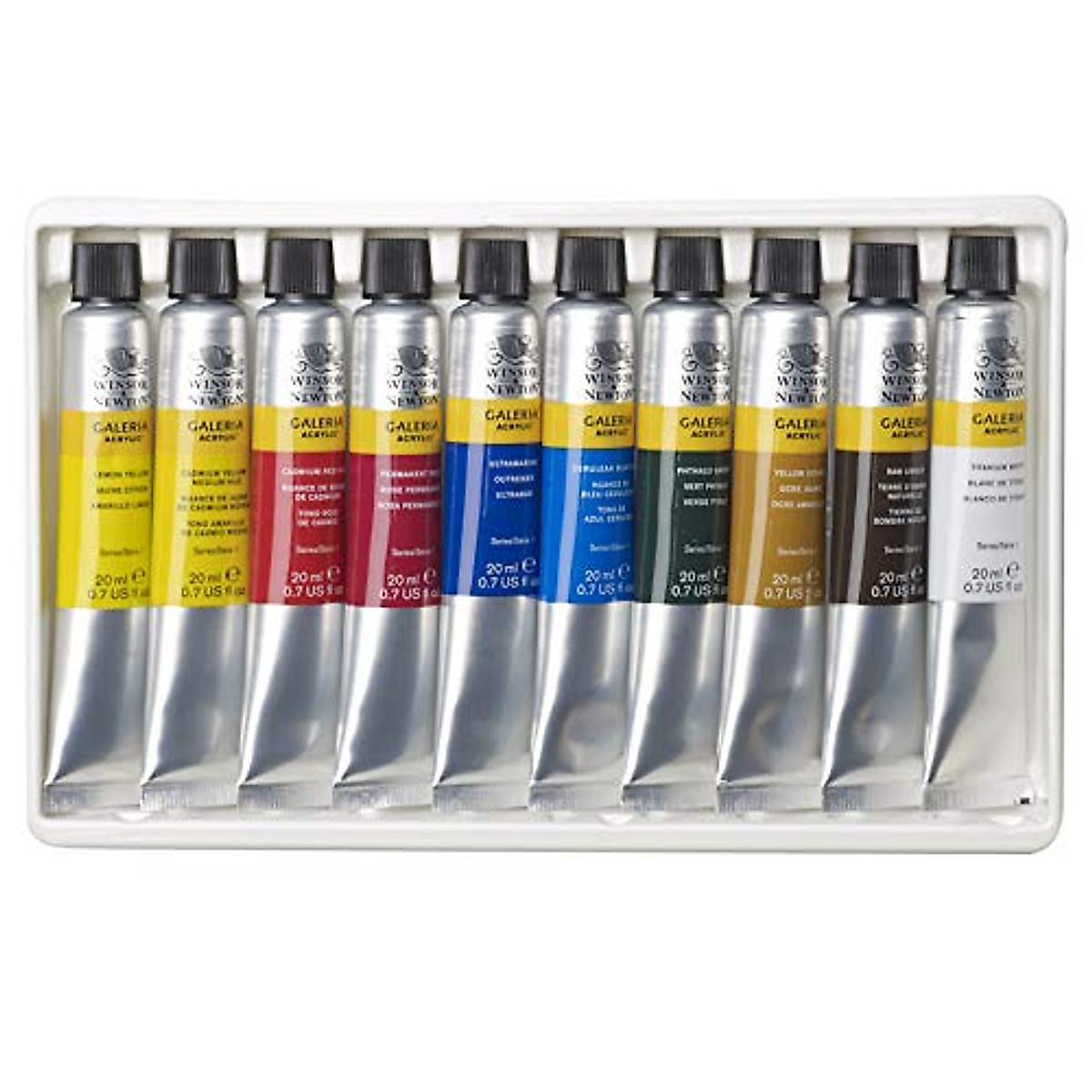 Winsor & Newton Galeria Acrylic Paint, 10 x 20ml (0.7--oz) Tube Paint Set