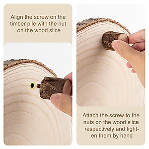 Wood Cake Stand, 10-11 Inch Wood Slice With Legs, Rustic Cake Stand, Wood Slice Cake Stand, for Wedding Table Centerpieces, Woodlandthemed Parties, Event, Birthday Party