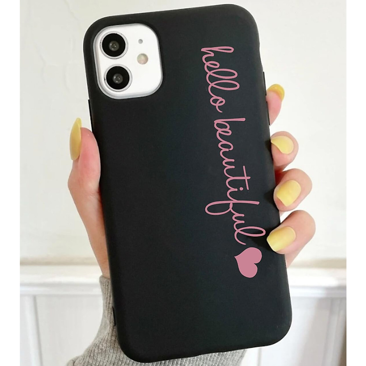 3x Hello Beautiful Rearview Mirror Decal,Vinyl Pink Car Decals For Women,Vanity Mirror Stickers,Girl Car Decal Gifts,Car Window Decal,Car Mirror Pink Sticker,Car Window Decal, Self Affirmations Decal