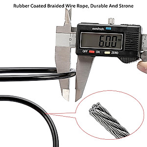 JUXYES Pack of 4 Universal Outdoor Bear Proof Trash Can Lock, Metal Trash Can Lid Locks for Animals Stop from Rummaging, Outdoor Garbage Can Buckle Lock, Long-Lasting Rubber Coated Braided Wire Rope