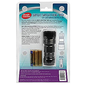 Simple Solution Spot Spotter HD UV LED Urine Detector | Spot and Eliminate Pet Urine Stains and Odors | 1 Light