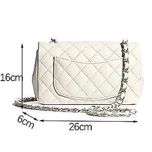 Designer Bags for Women,Adjustable Crossbody Bag Shoulder Bag Top-Handle Tote Bag Purse With Gift Box 02White